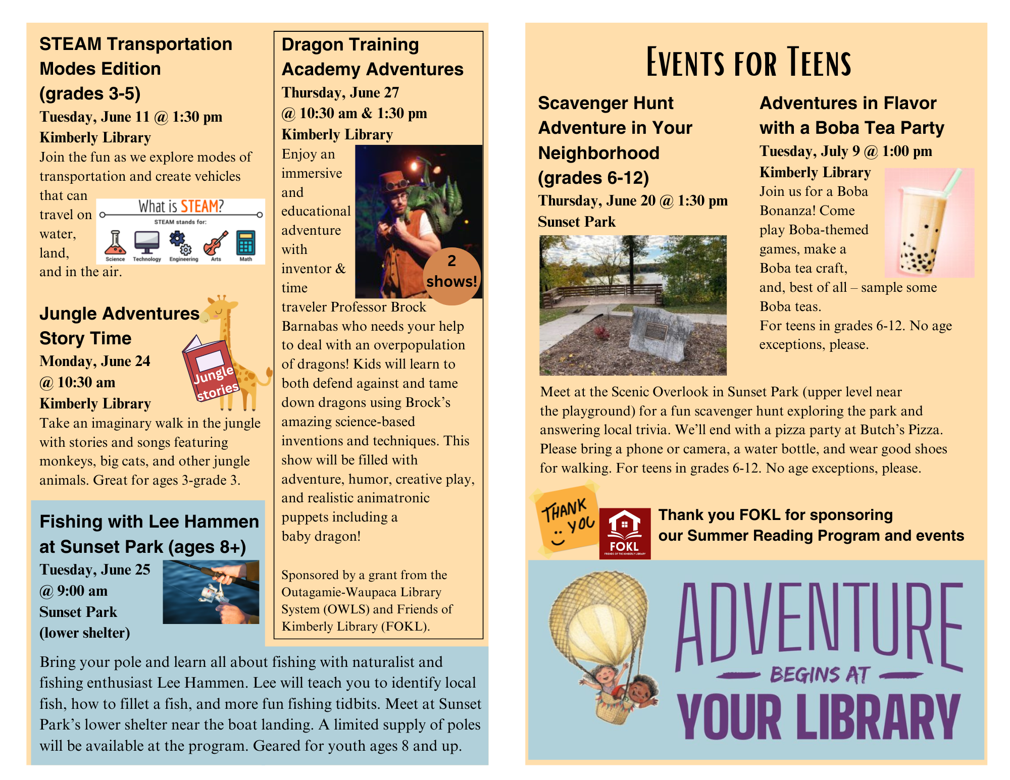 2024 Summer Reading Program – Kimberly Public Library