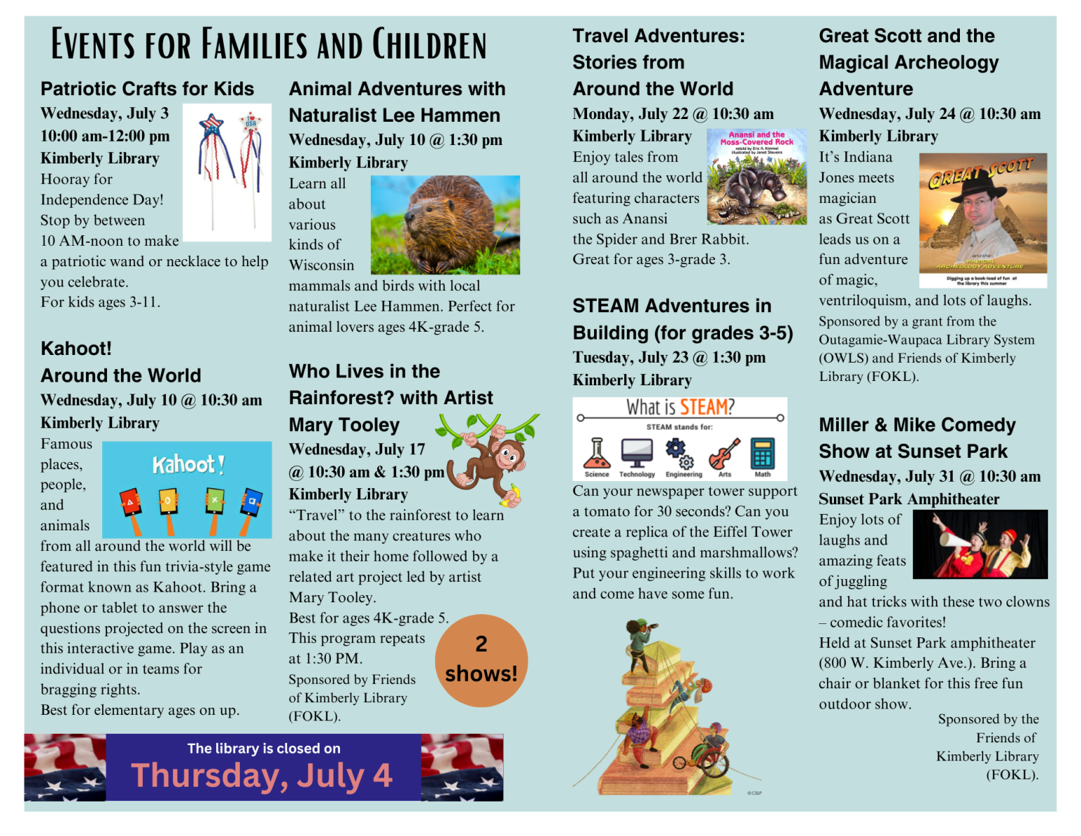 2024 Summer Reading Program – Kimberly Public Library